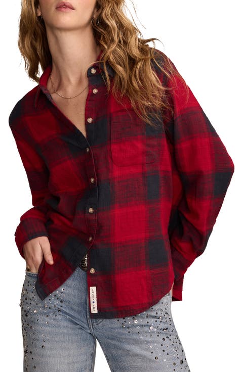 Women's Red Plaid Tops | Nordstrom