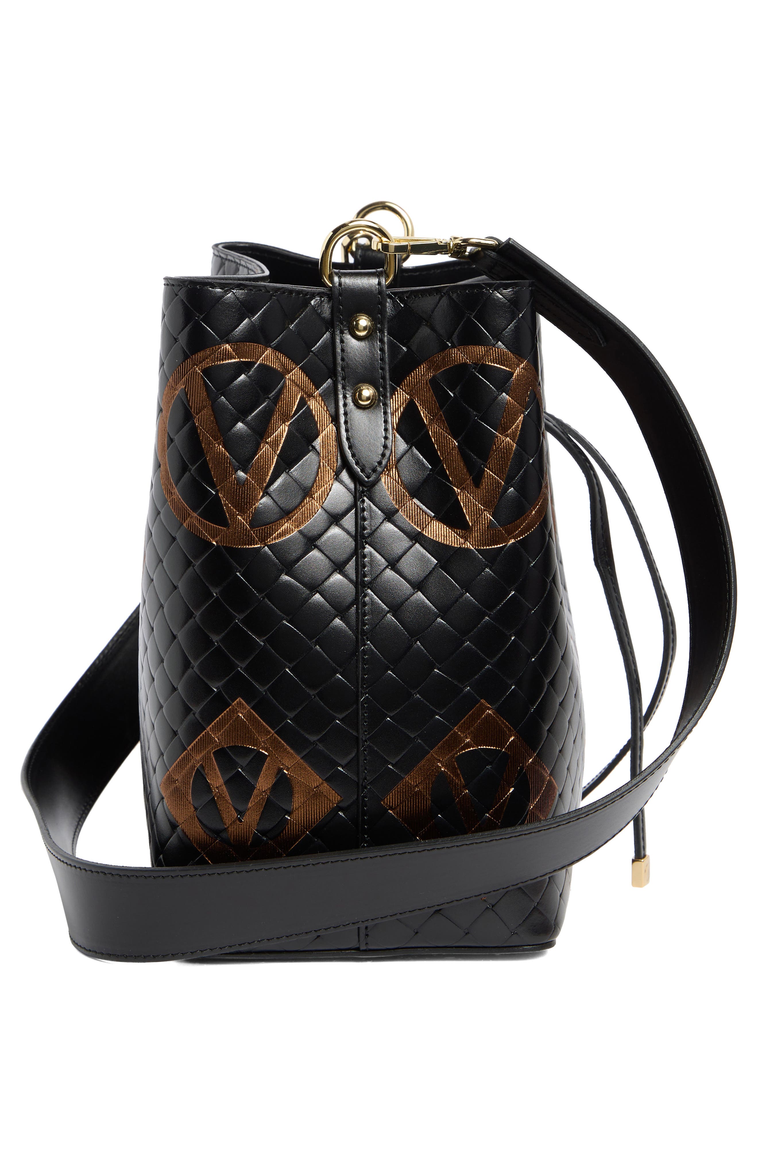VALENTINO BY MARIO VALENTINO Karl Saint Tropez Monogram Leather Bucket ...