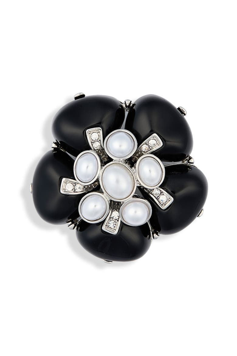 Faux Pearl & Crystal Flower Pin (Women) | Nordstromrack