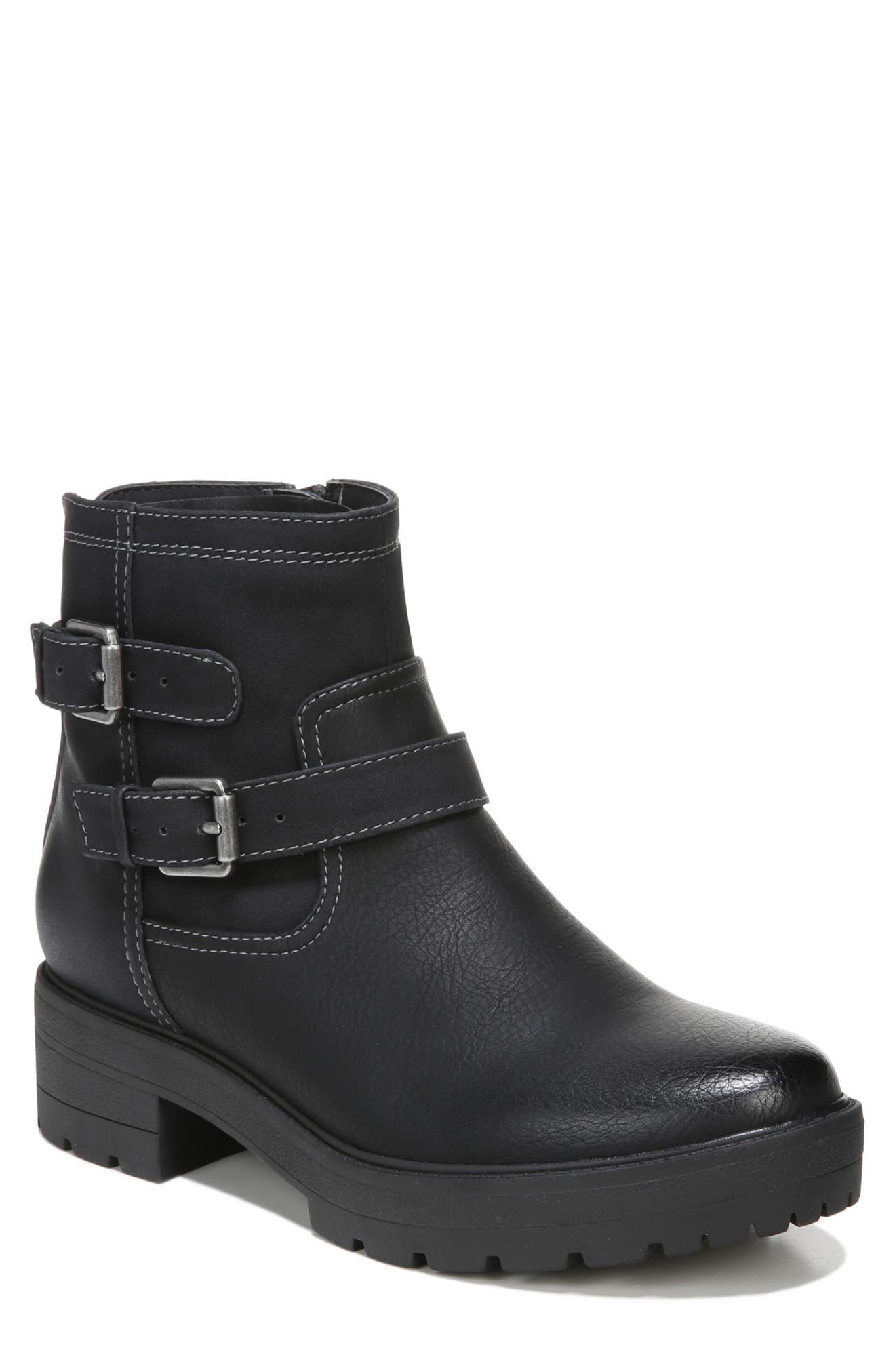 SOUL NATURALIZER North Buckled Lug Sole Moto Boot (Women) | Nordstromrack