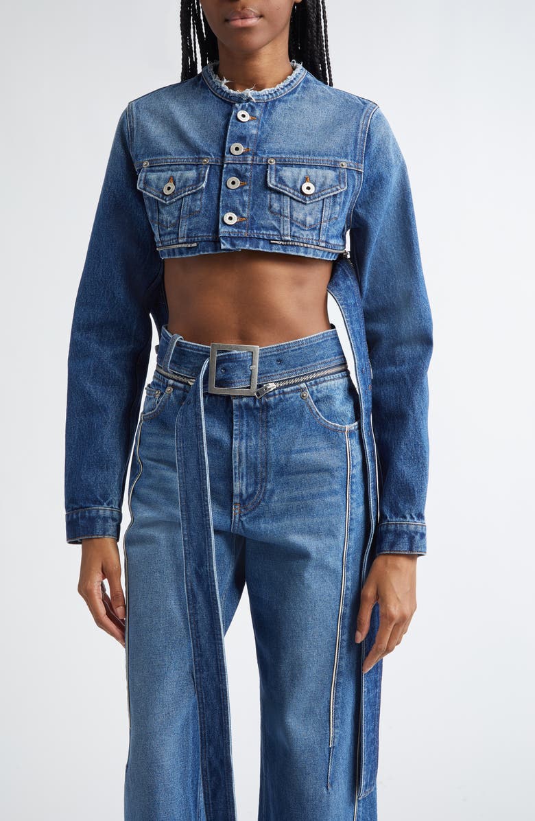 Jean Paul Gaultier The Belted Super Crop Denim Jacket | Nordstromrack