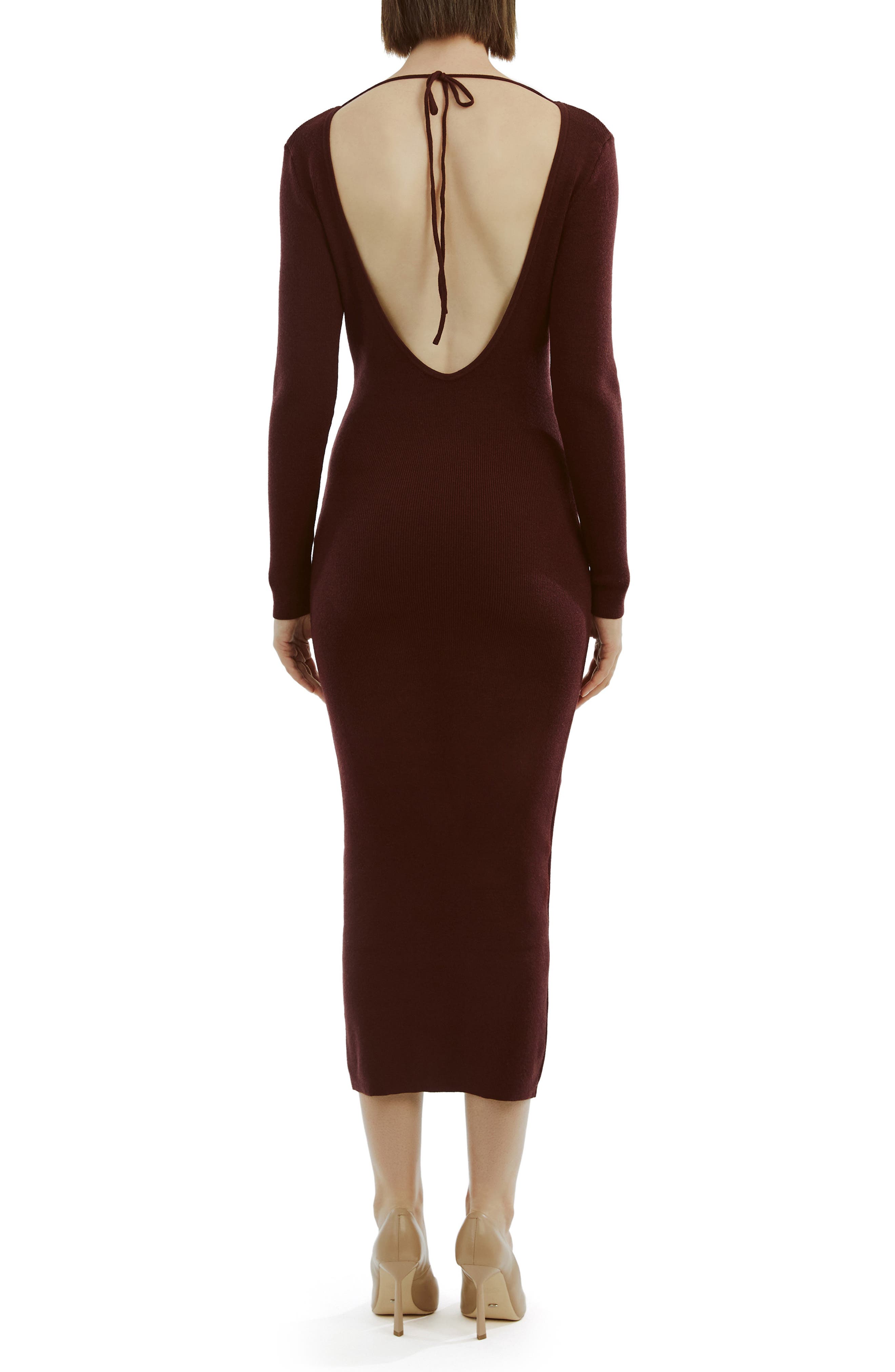 Bardot Verona Long Sleeve Rib Sweater Dress | Nordstrom
