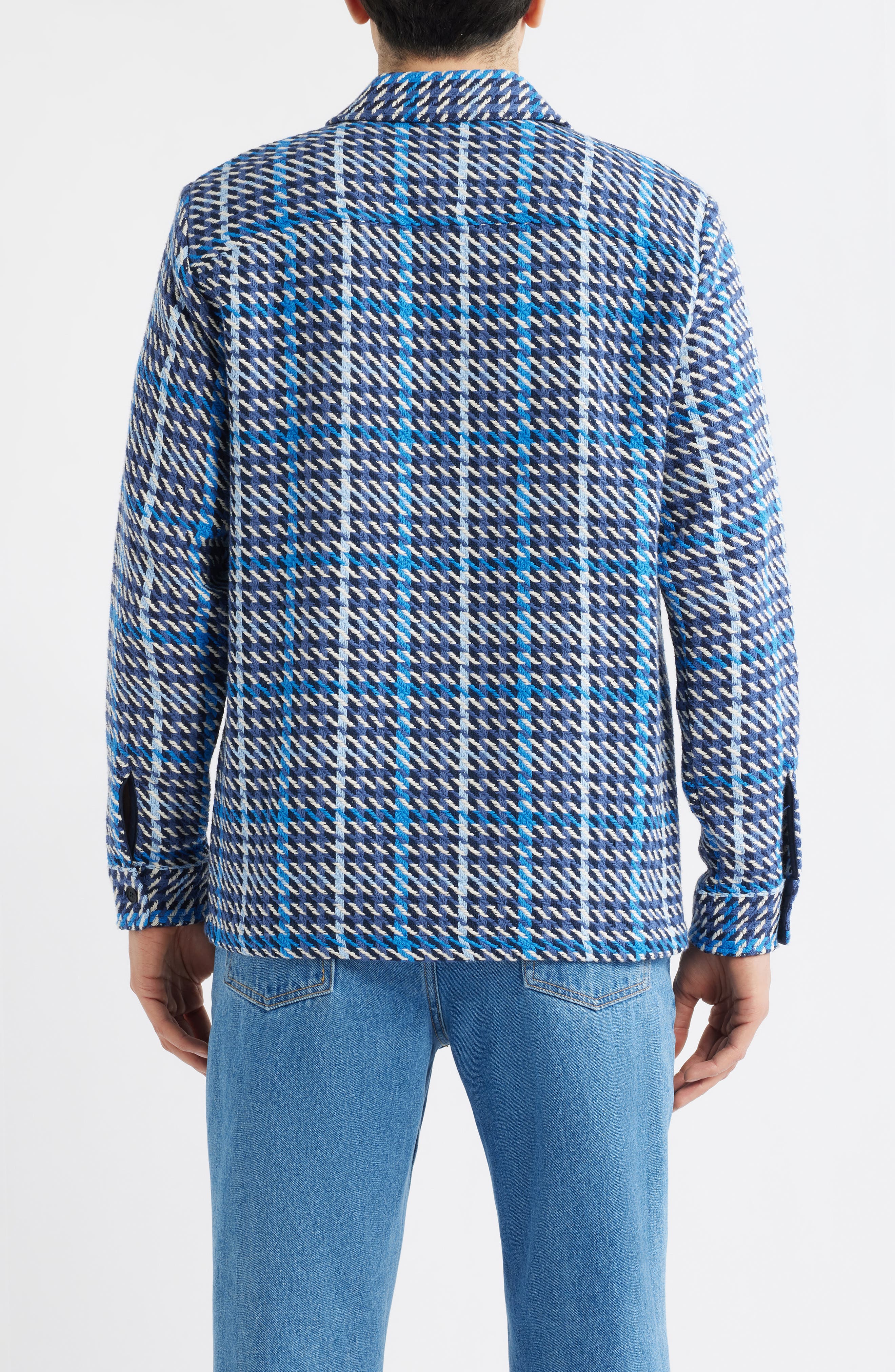 Wax London Whiting Houndstooth Check Overshirt | Nordstrom