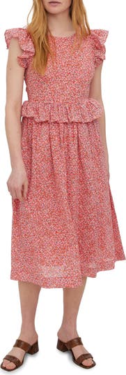VERO MODA Urba Ruffle Cap Sleeve Dress | Nordstromrack