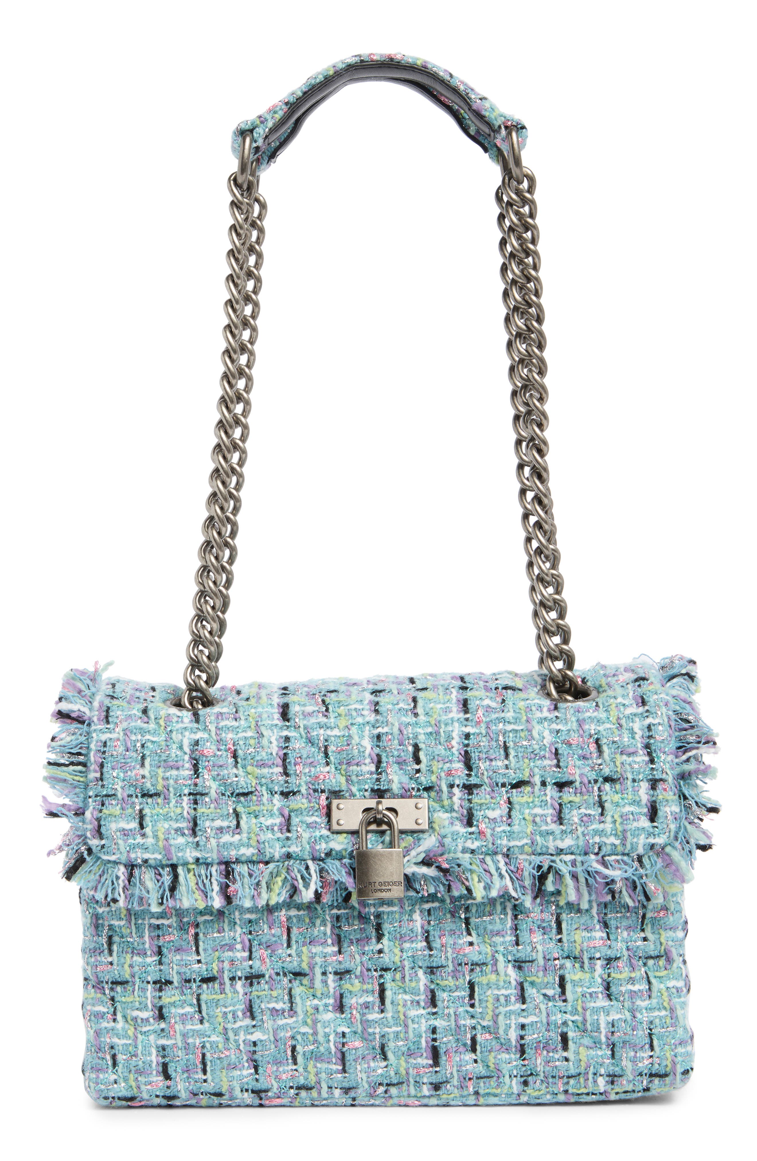 Kurt Geiger London Brixton Tweed Lock Shoulder Bag | Nordstromrack