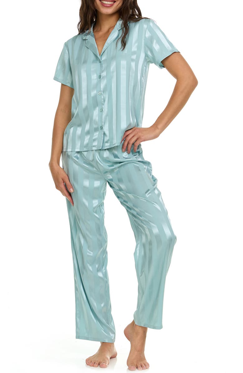 Flora By Flora Nikrooz Angela Wide Stripe Jacquard Pajamas | Nordstromrack