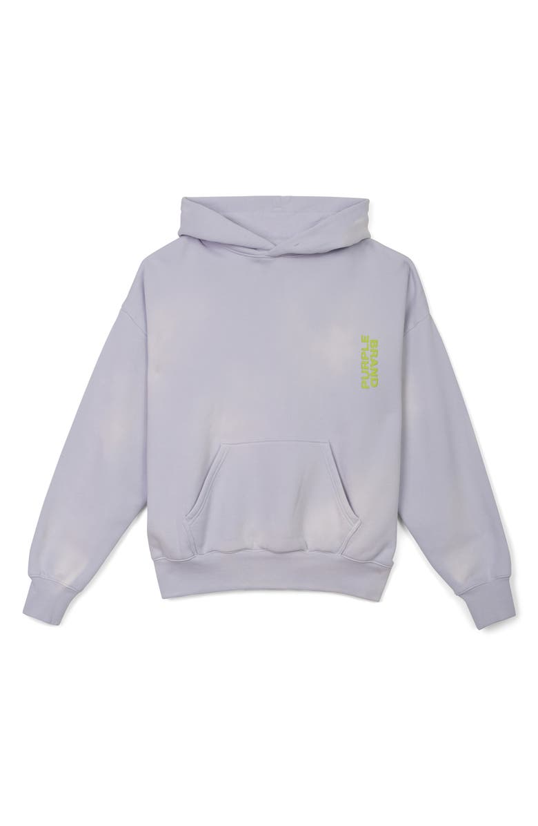 PURPLE BRAND Men's Oversize Embroidered Cotton Fleece Hoodie ...