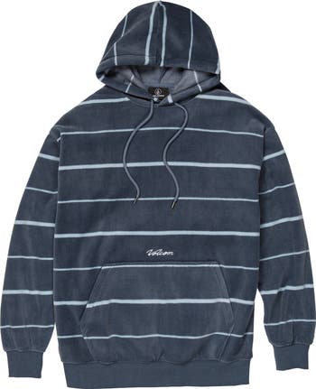 Volcom Throw Exceptions Stripe Fleece Hoodie | Nordstrom