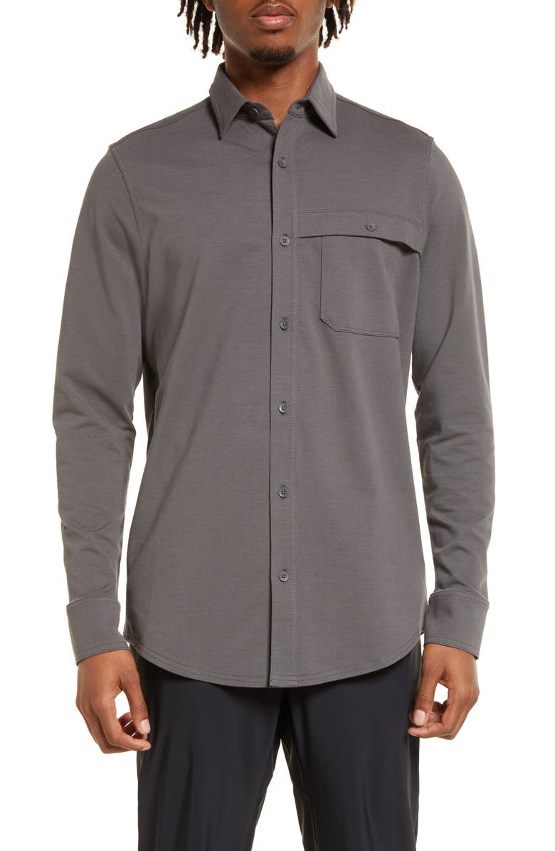 Zella Expedition Performance Button-Up Shirt | Nordstromrack