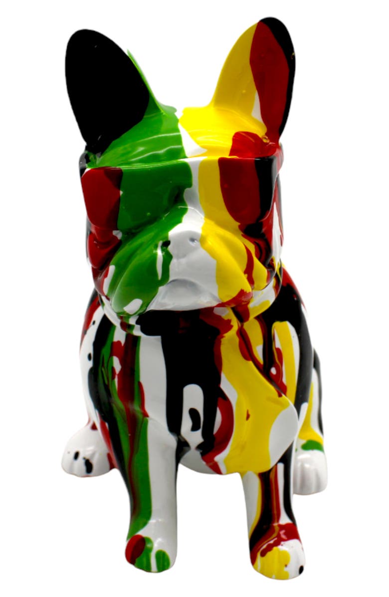 INTERIOR ILLUSIONS Multicolor II Graffiti French Bulldog Statue ...