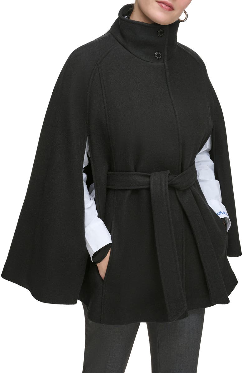 Calvin Klein Felted Tie Waist Cape | Nordstromrack