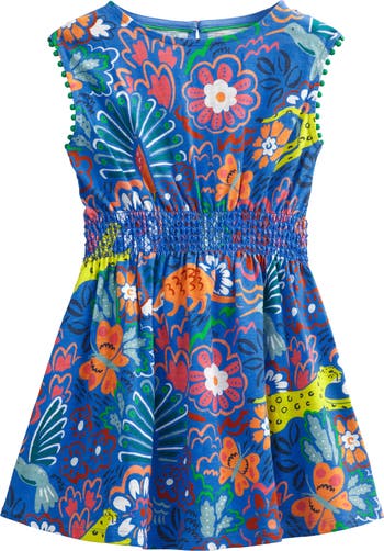 Mini Boden Kids' Print Smocked Waist Cotton Sundress | Nordstrom