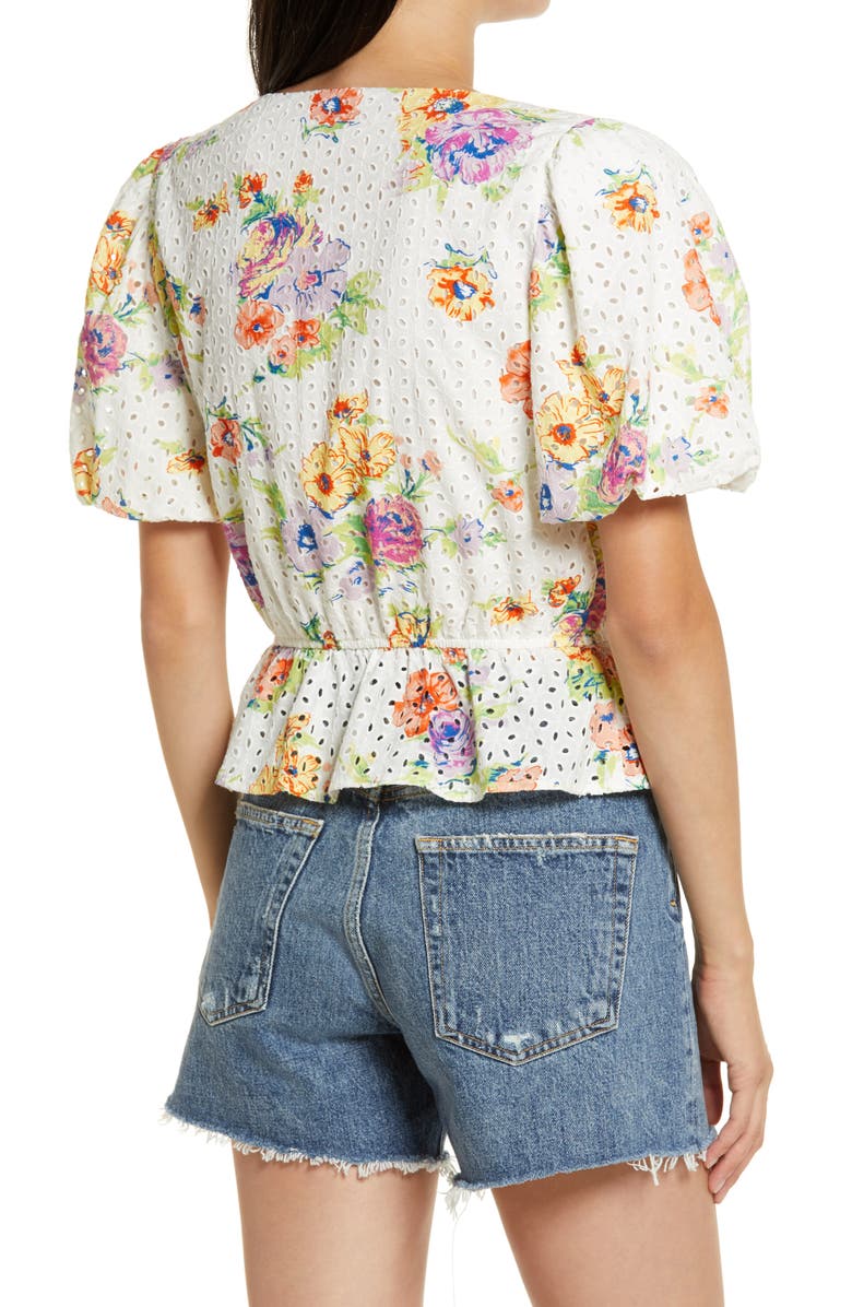 WAYF Bianca Puff Sleeve Top | Nordstrom