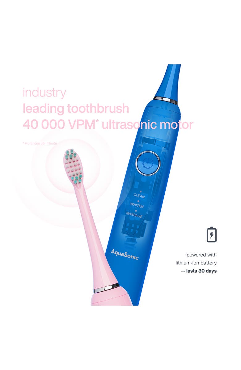 AQUASONIC Vibe Duo Ultra Whitening Wireless Charging Electric ...