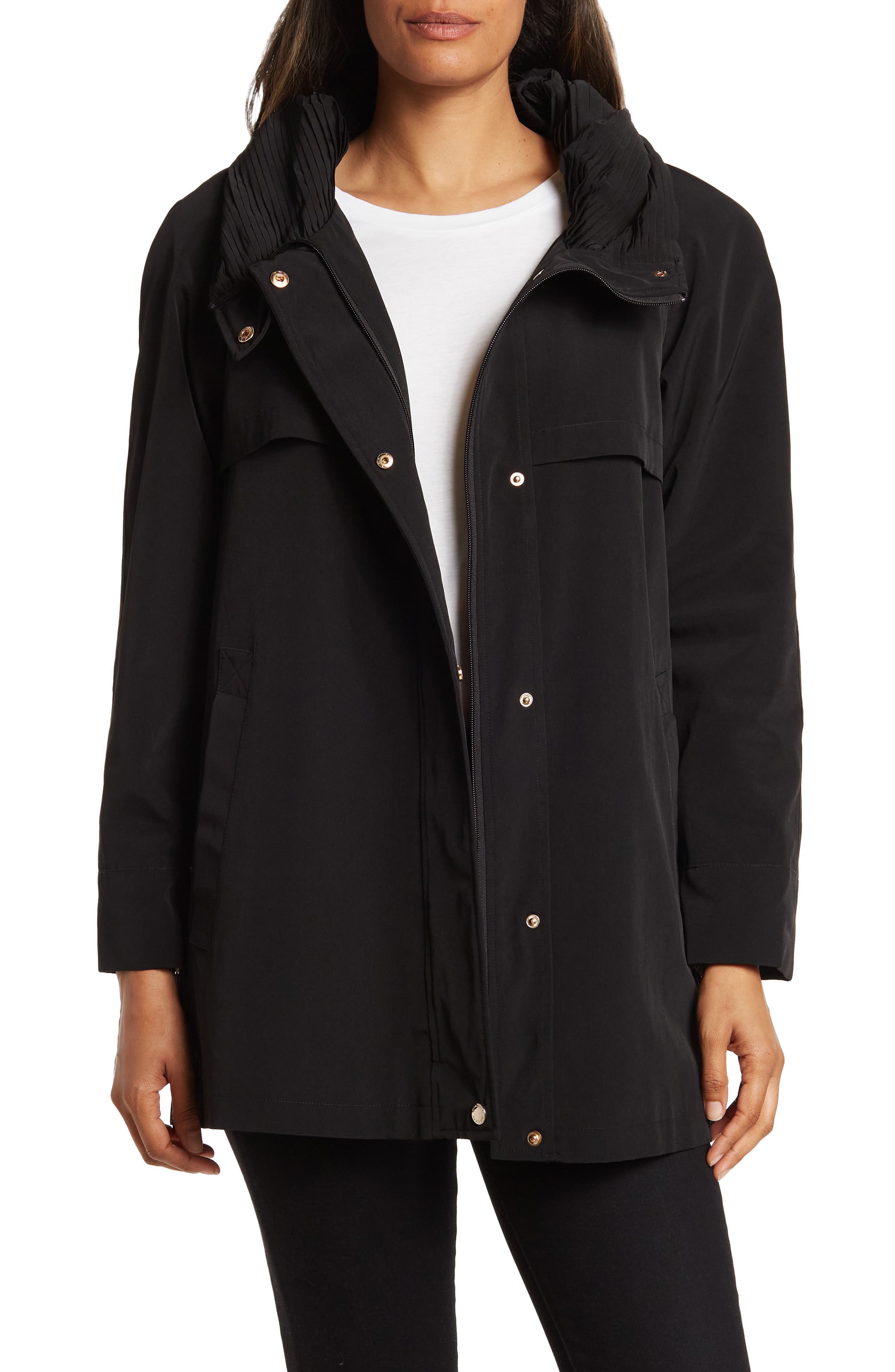 Gallery Pleat Hooded Raincoat | Nordstromrack