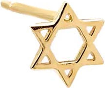 BY ADINA EDEN Solid Mini Star of David Stud Earring 14K | Nordstrom
