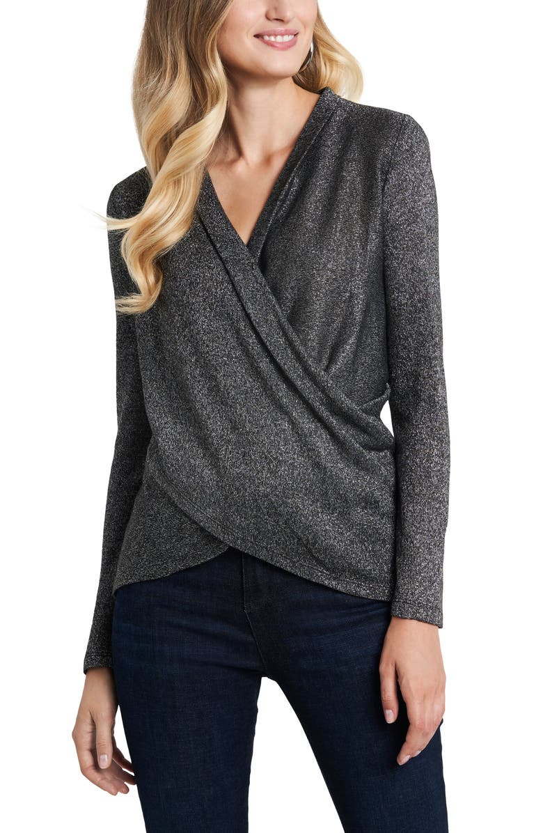 1.STATE Sparkle Cozy Crisscross Front Knit Top | Nordstrom