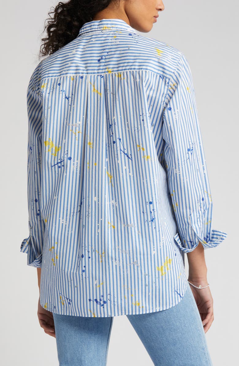 Frank & Eileen Joedy Paint Splatter Stripe Relaxed Button-Up Shirt ...