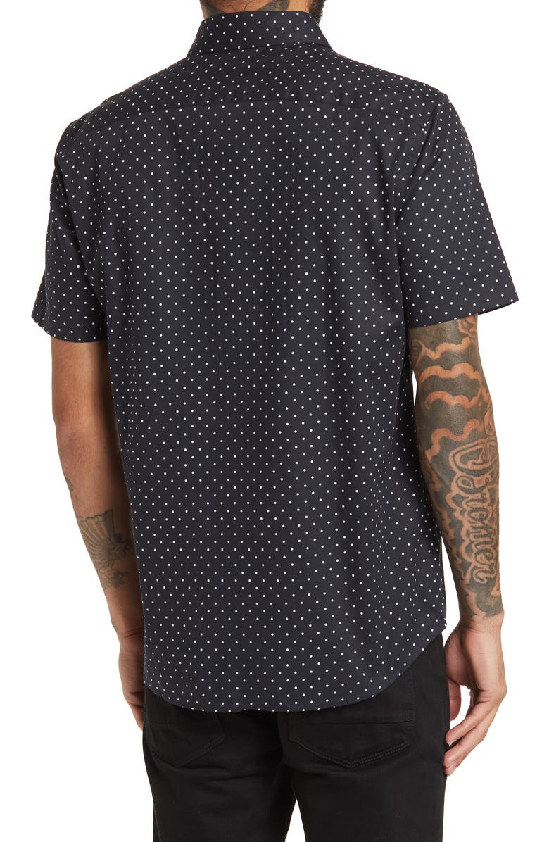 Michael Kors Short Sleeve Slim Dot Print Shirt | Nordstromrack
