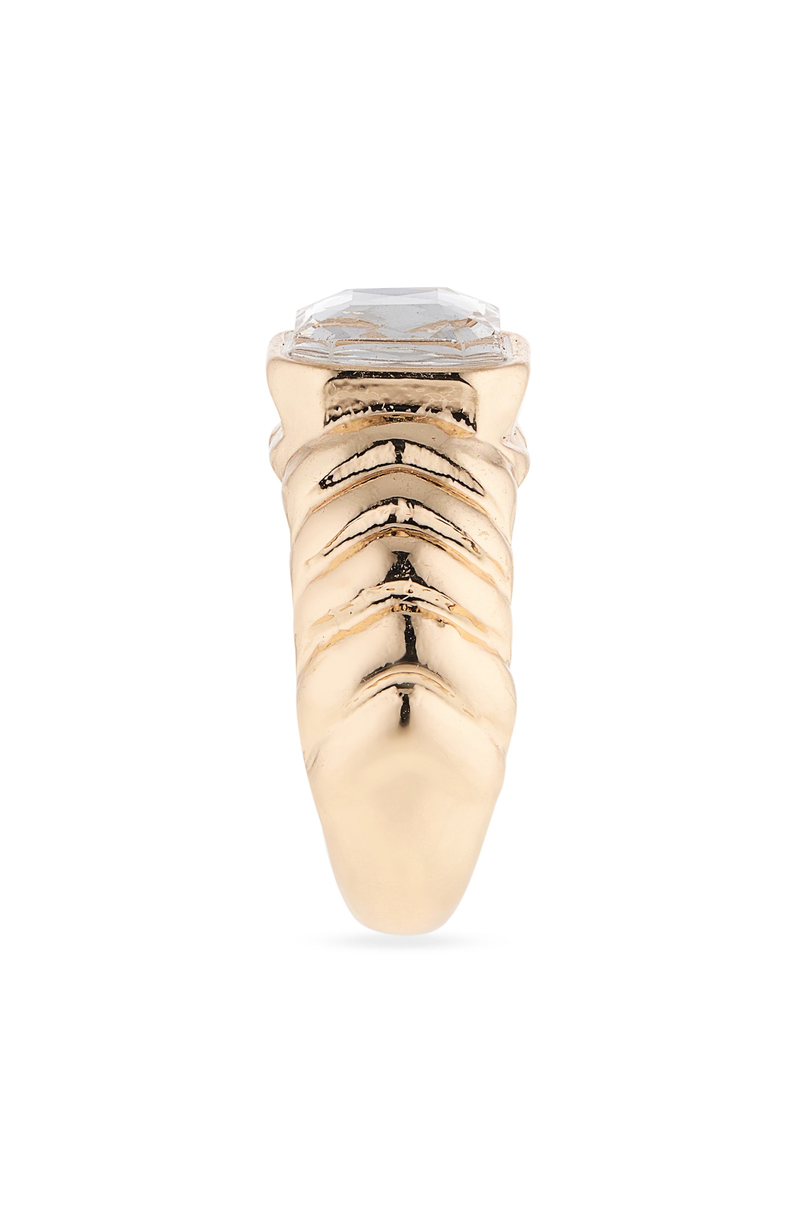 Crystal Ribbed Signet Ring (Women) | Nordstromrack