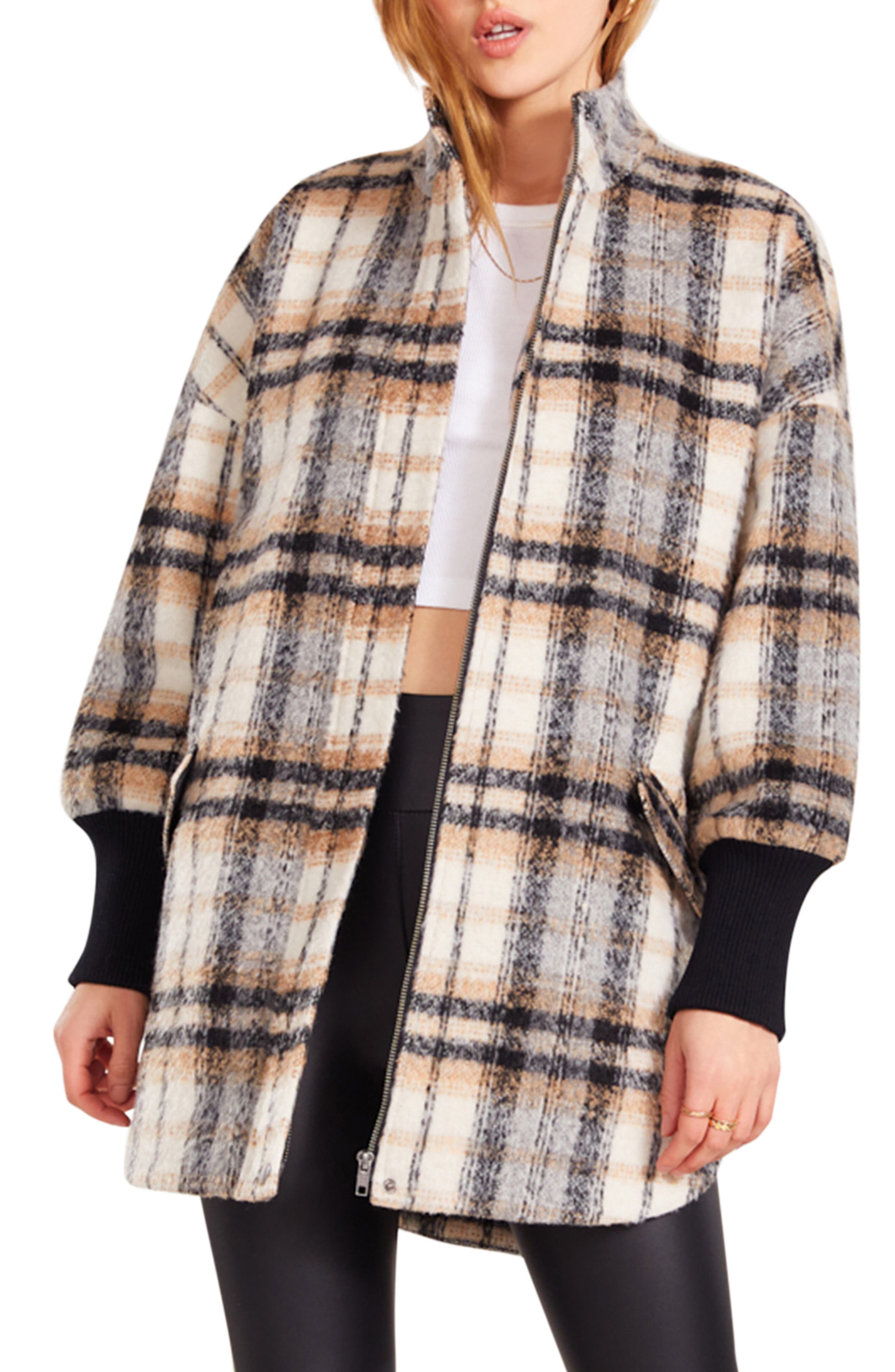 BB Dakota by Steve Madden Plaid Times Oversize Coat | Nordstromrack