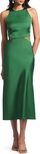 Sachin & Babi Drew Lace Cutout Satin Crepe Dress | Nordstrom