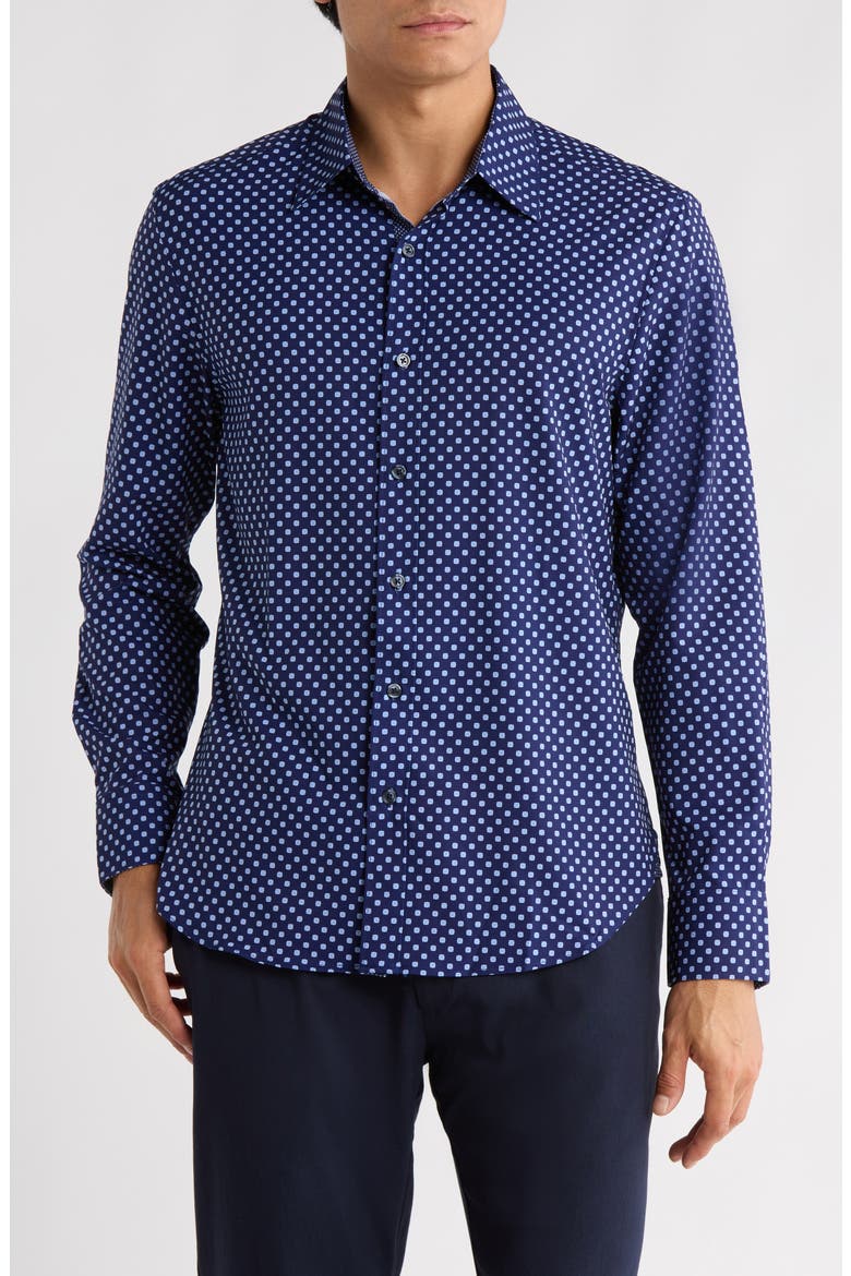 Slim Fit Abstract Dot 4-Way Stretch Button-Up Shirt (Men) | Nordstromrack
