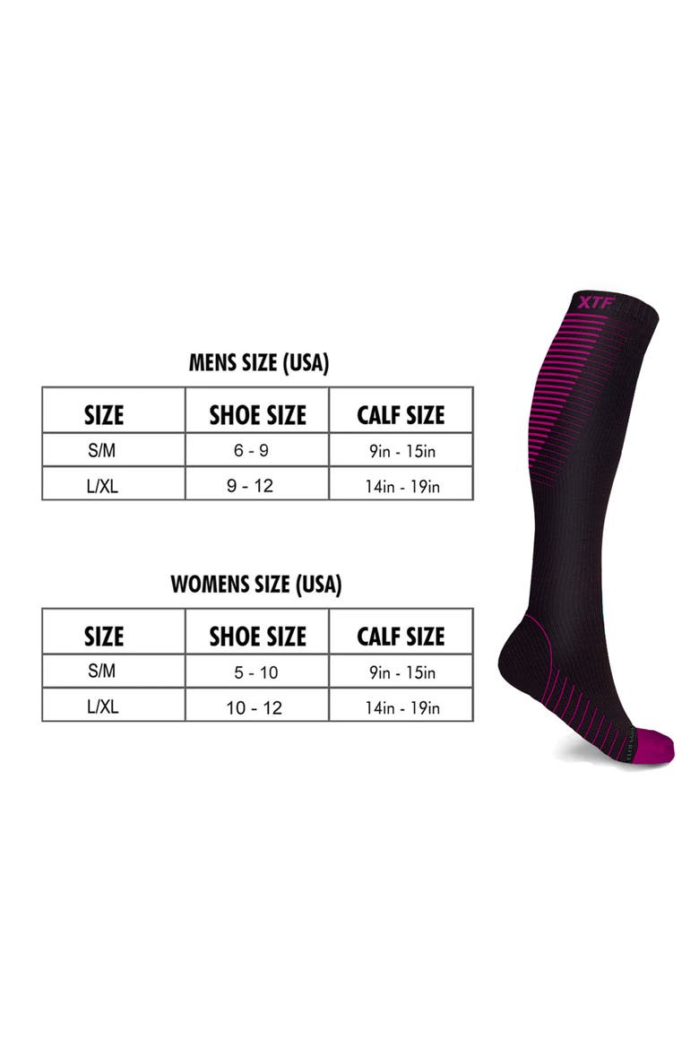 Assorted 6-Pack Everyday Wear Support Compression Knee Socks (Men ...