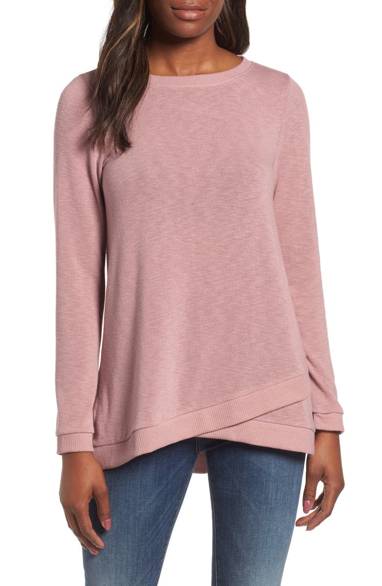 Everleigh Crossover Hem Sweatshirt | Nordstrom