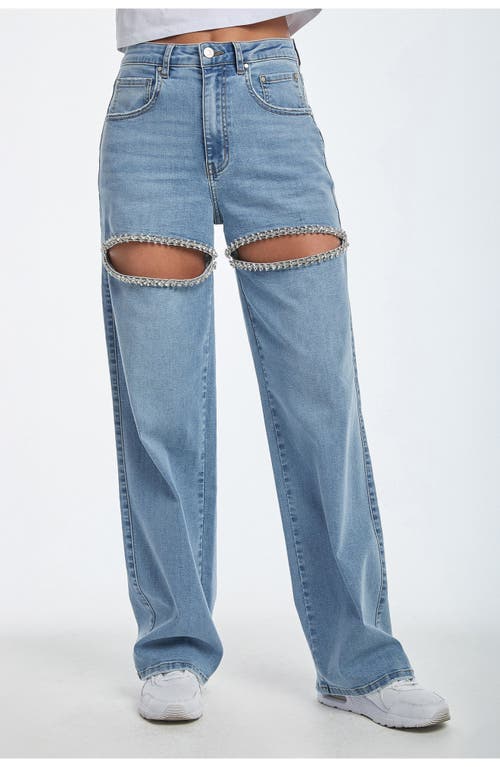 Noli Yoga Ivanka Crystal Jean In Medium Blue | ModeSens