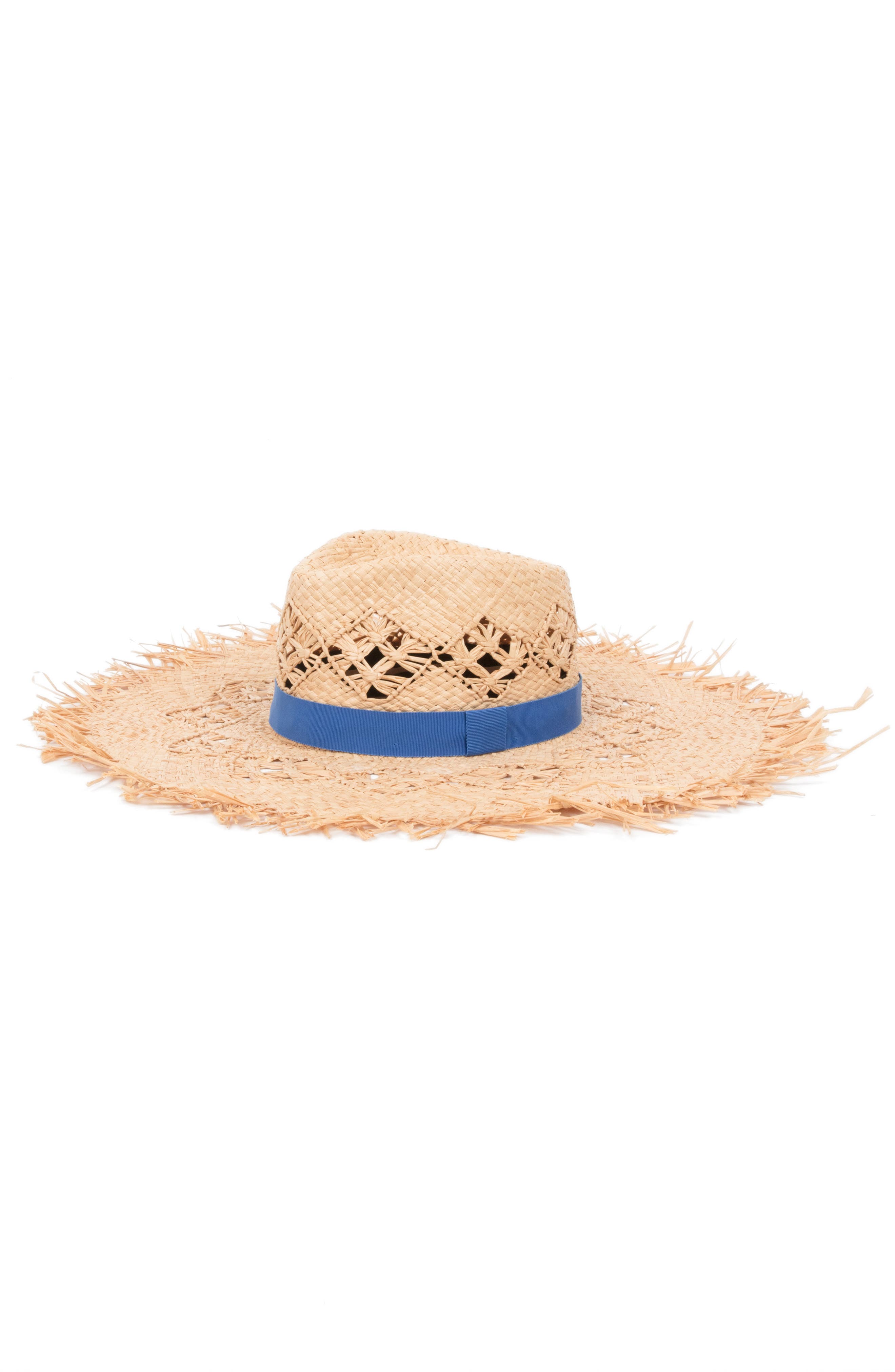 rag & bone Frayed Wide Brim Raffia Hat | Nordstromrack