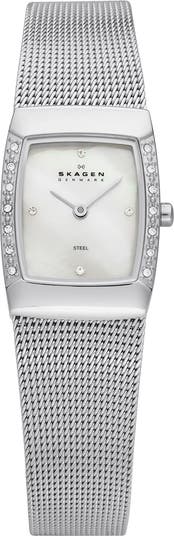 Skagen Square Face Mesh Bracelet Watch | Nordstrom