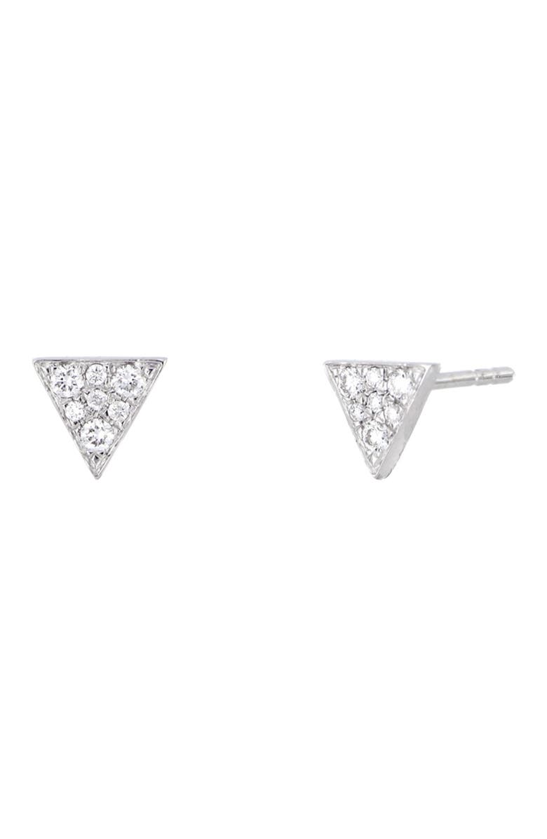 Bony Levy 18K White Gold Diamond Triangle Stud Earrings - 0.12 ctw ...