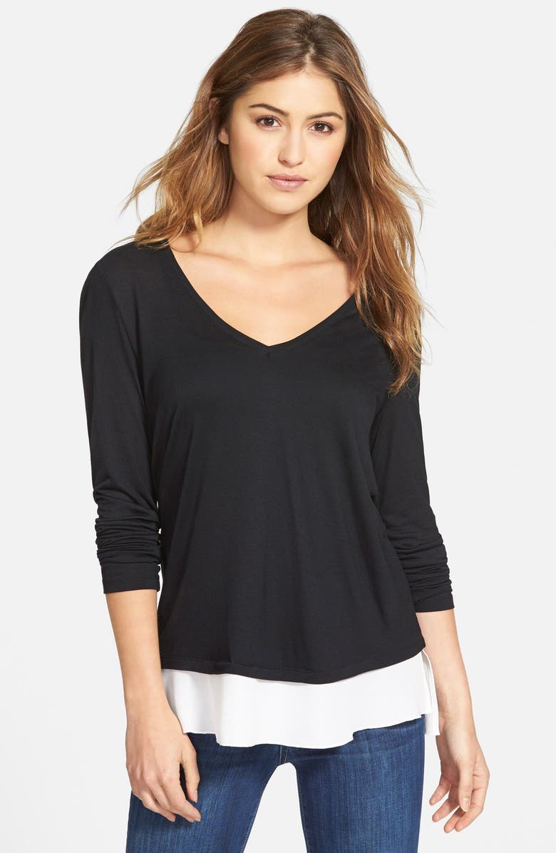 Hinge Woven Hem Tee | Nordstrom