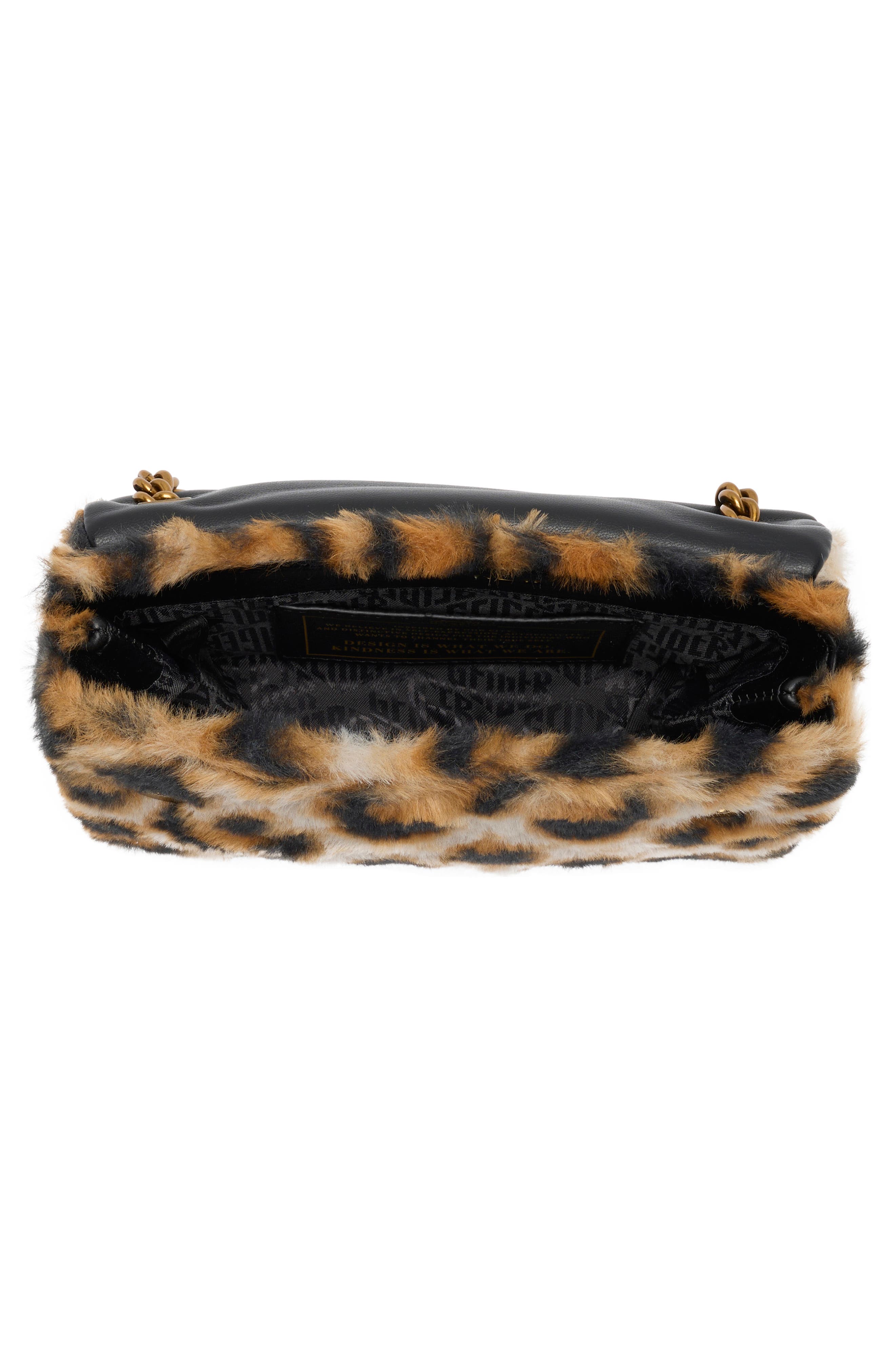 Kurt Geiger London Mini Kew Leopard Print Faux Fur Shoulder Bag ...