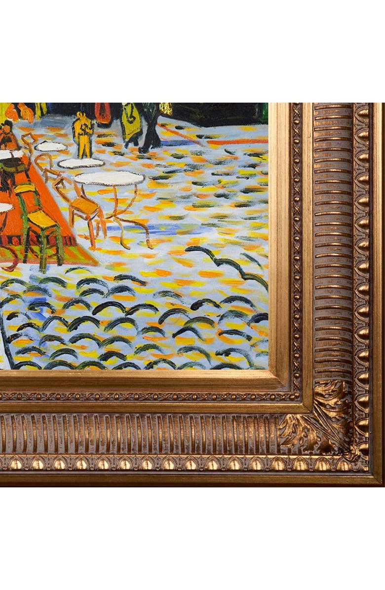 OVERSTOCK ART Cafe Terrace at Night (Luxury Line) Framed Oil ...