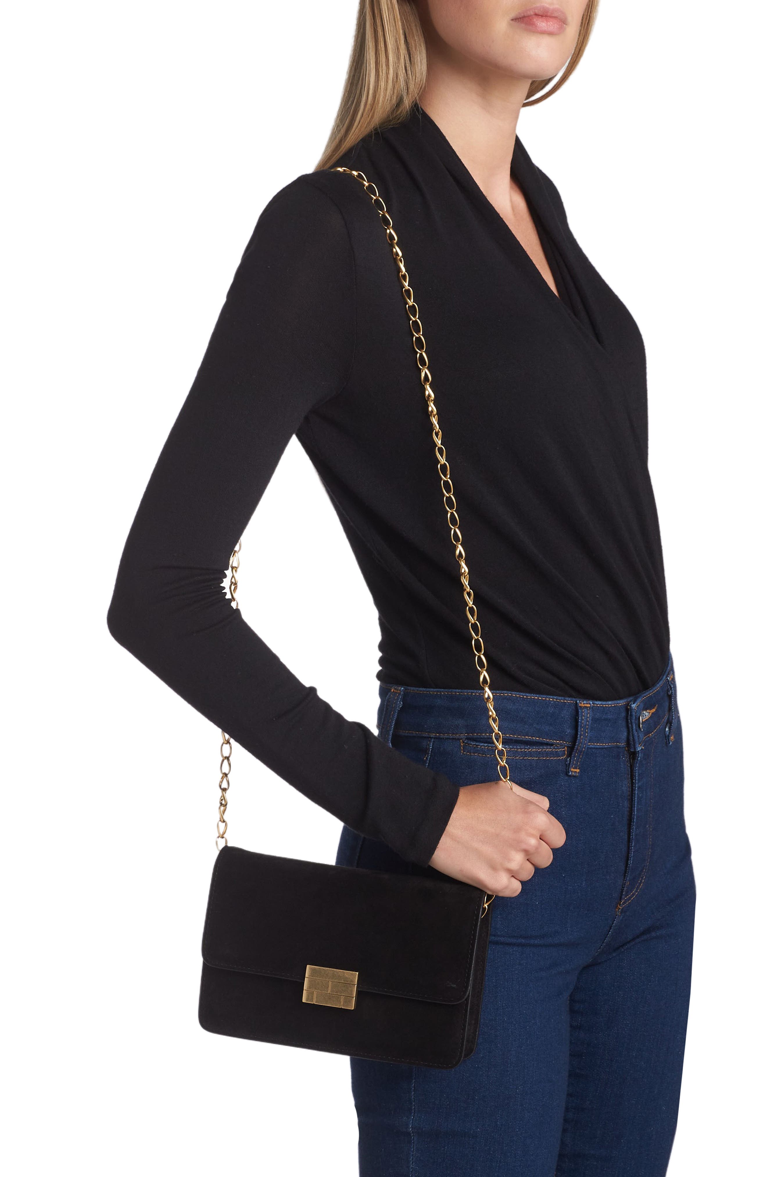 FRAME Le Signature Chain Mini Leather Crossbody Bag | Nordstrom