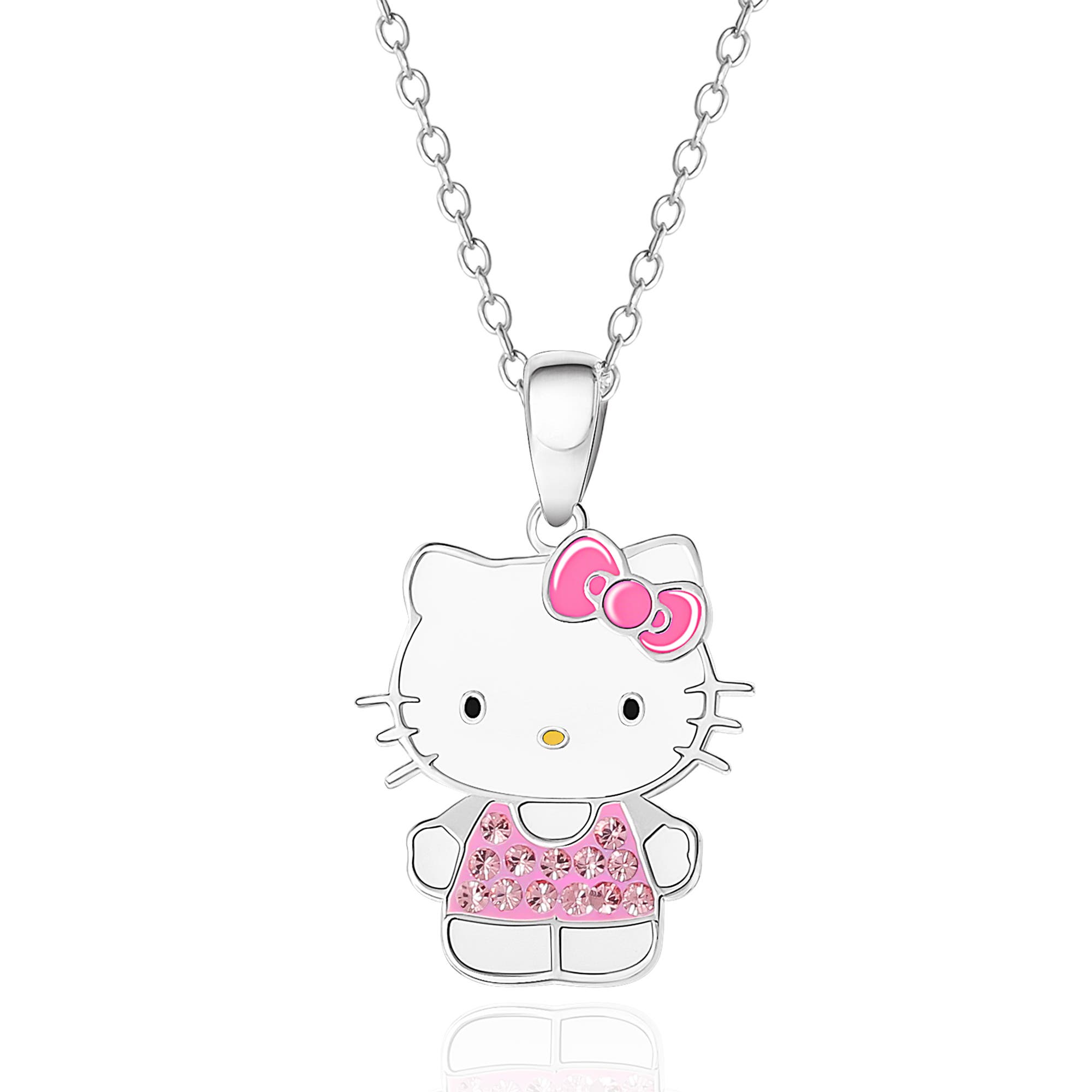 Hello Kitty Enamel Pink Cubic Zirconia Necklace | Nordstrom
