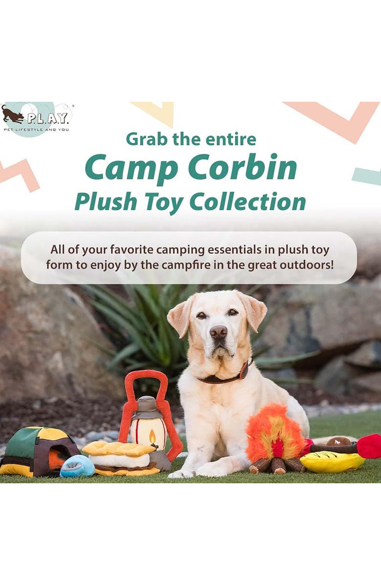 P.L.A.Y. Camp Corbin Pack Leader Lantern, Plush Dog Toy, Squeaker ...