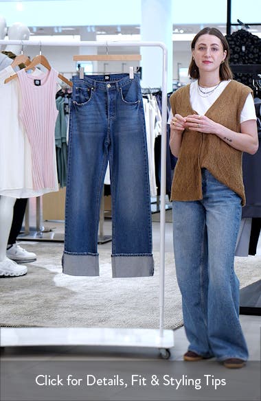 DO by Dee Ocleppo High Waist Cuff Wide Leg Jeans | Nordstrom