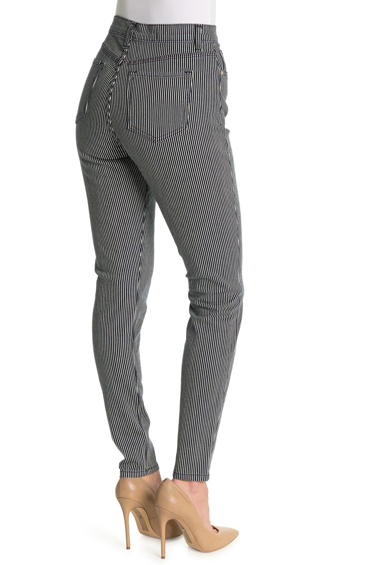 BLDWN Ultra HIgh Rise Striped Skinny Jeans | Nordstromrack