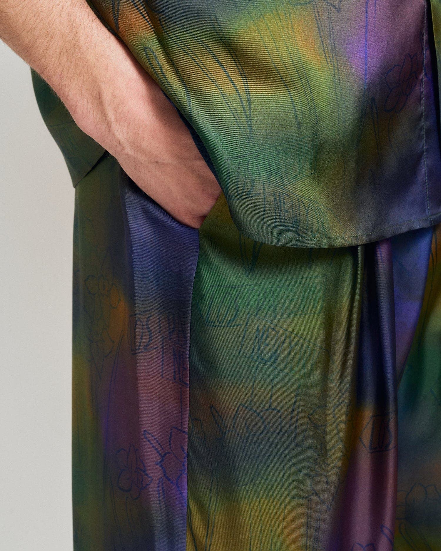 Lost Pattern "Brooklyn" Silk Wide Leg Palazzo Pants | Nordstrom