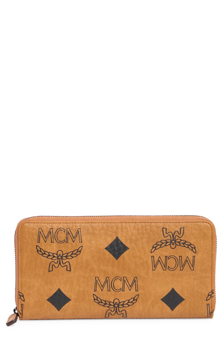 MCM Aren Leather Zip Wristlet Wallet | Nordstromrack