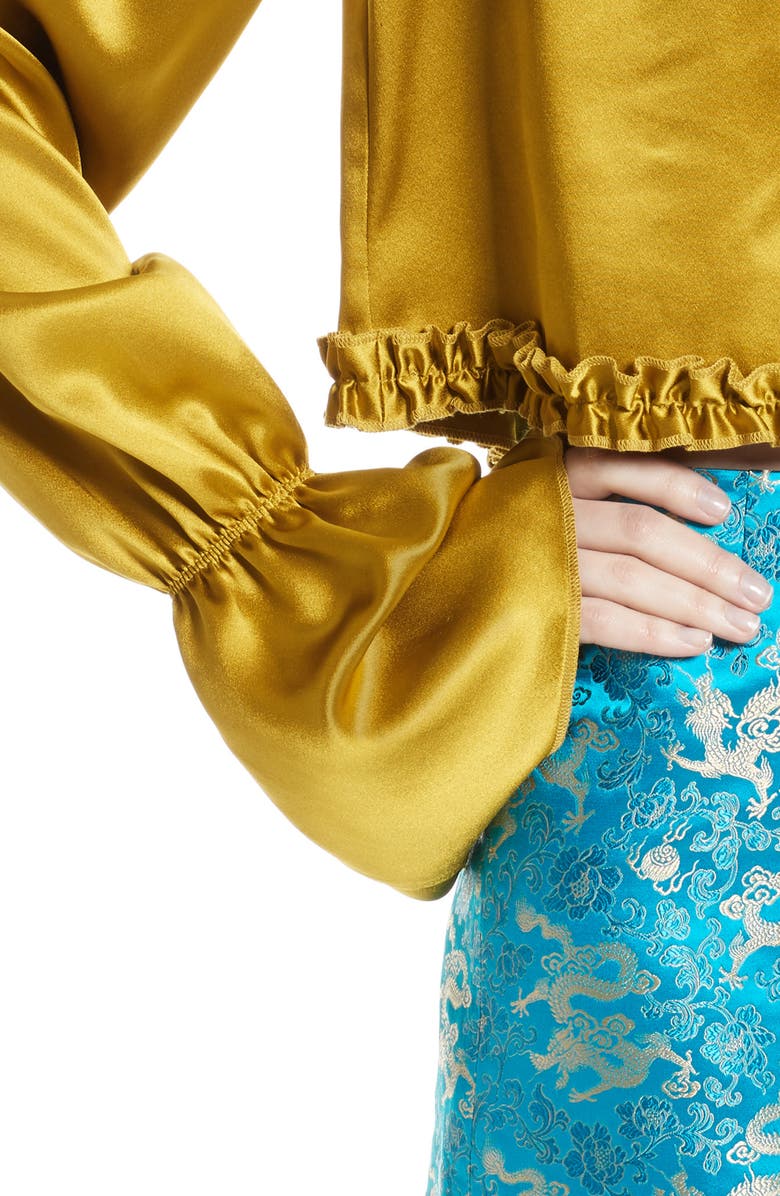 Eric Schlösberg Silk Charmeuse Off the Shoulder Top | Nordstrom