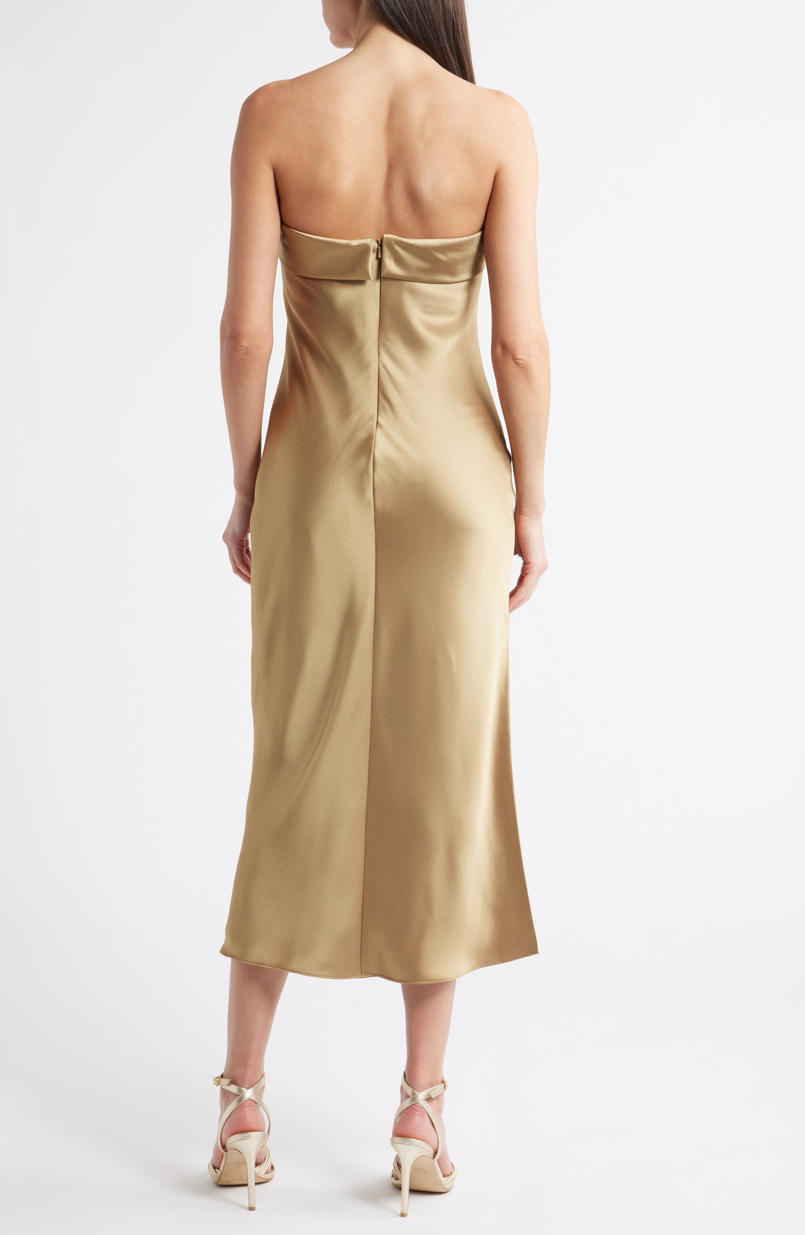 Amsale Faye Strapless Satin Cocktail Dress | Nordstromrack
