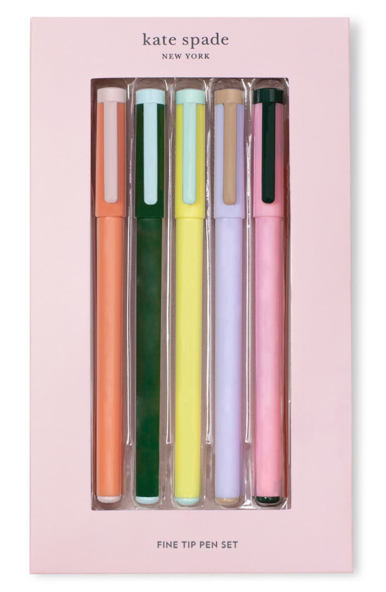 Kate Spade New York colorblock 5-pack fine tip pen set | Nordstromrack
