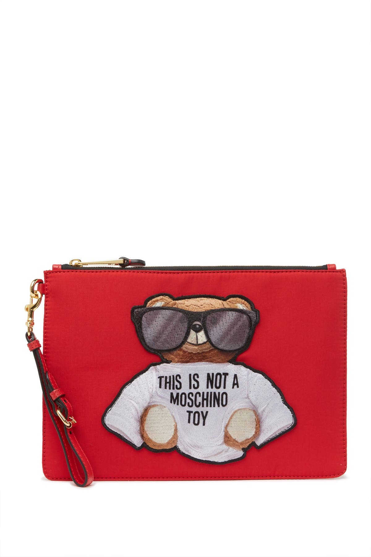 Moschino Teddy Bear Logo Wristlet Pouch | Nordstromrack