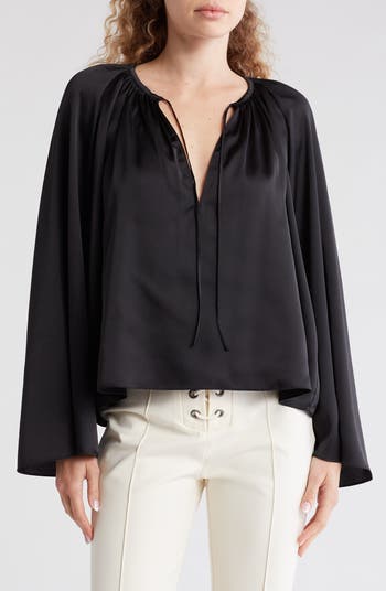 FRAME Gathered Neck Blouse | Nordstrom