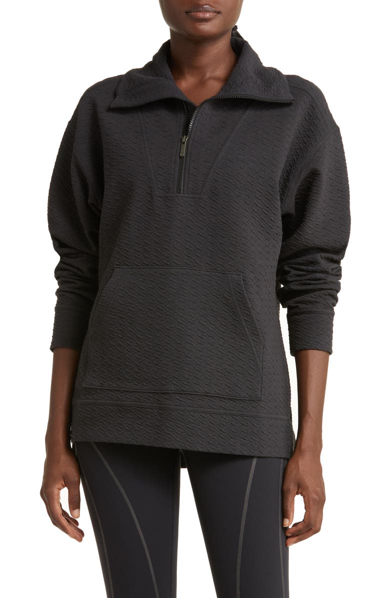 Zella Oversize Textured Half Zip Sweatshirt | Nordstromrack