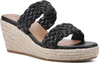 White Mountain Footwear Yoyo Braided Wedge Espadrille Sandal (Women ...